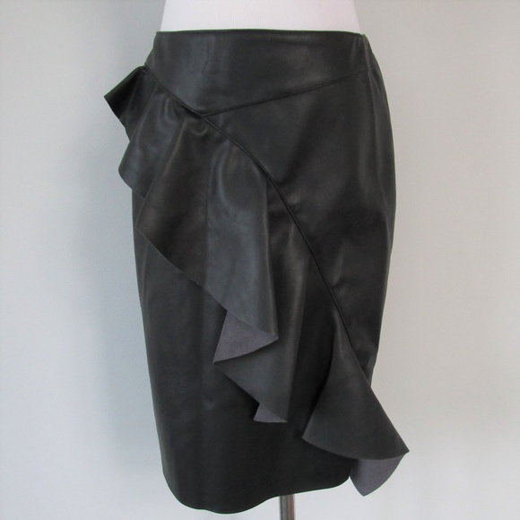 Nordstrom | Skirts | Nwt Nordstrom Leather Ruffle Pencil Dress Skirt ...